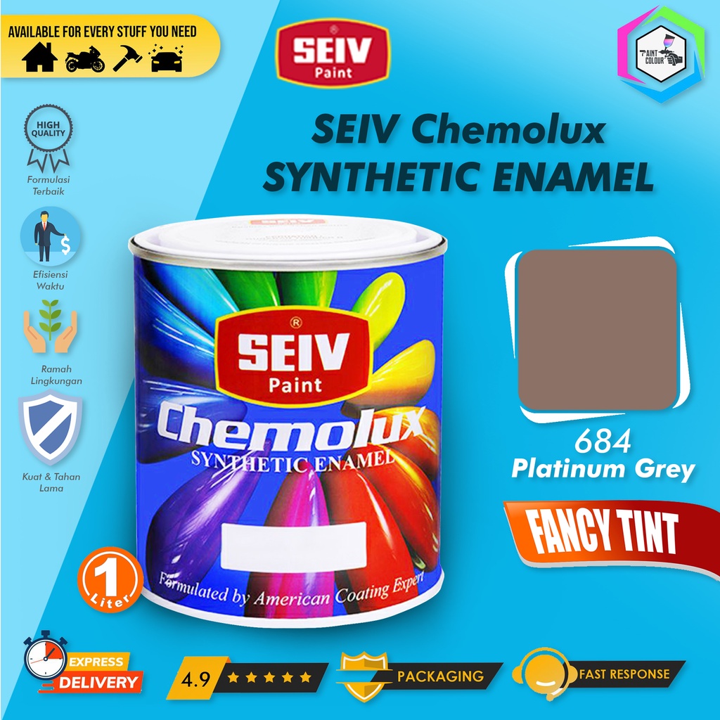 Jual CAT BESI KAYU SEIV CHEMOLUX SUPER 684 Platinum Grey | Shopee Indonesia