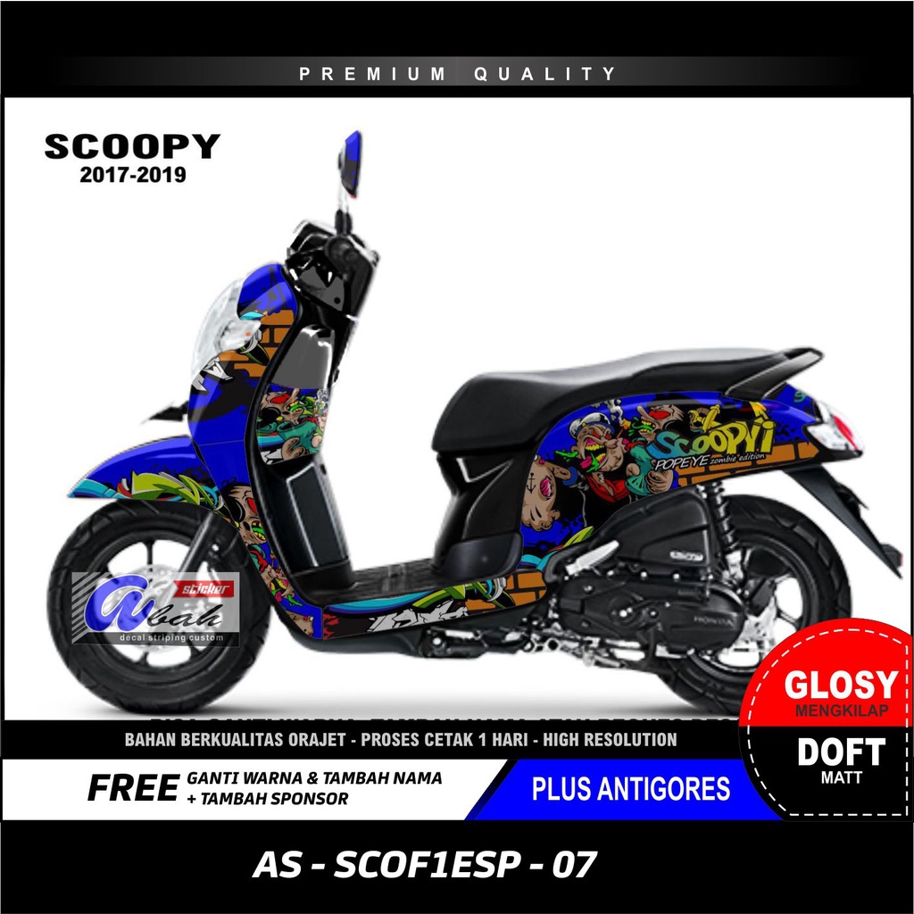 Jual Sticker Decal SCOOPY F1 ESP Desain 07 | Shopee Indonesia
