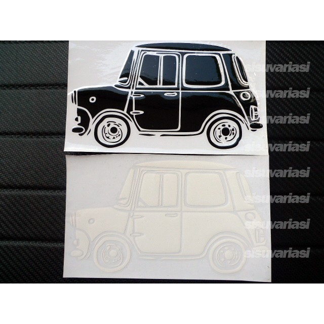 Jual Stiker Sticker Mobil Mini Cooper Mr Bean Hadap Kiri | Shopee Indonesia