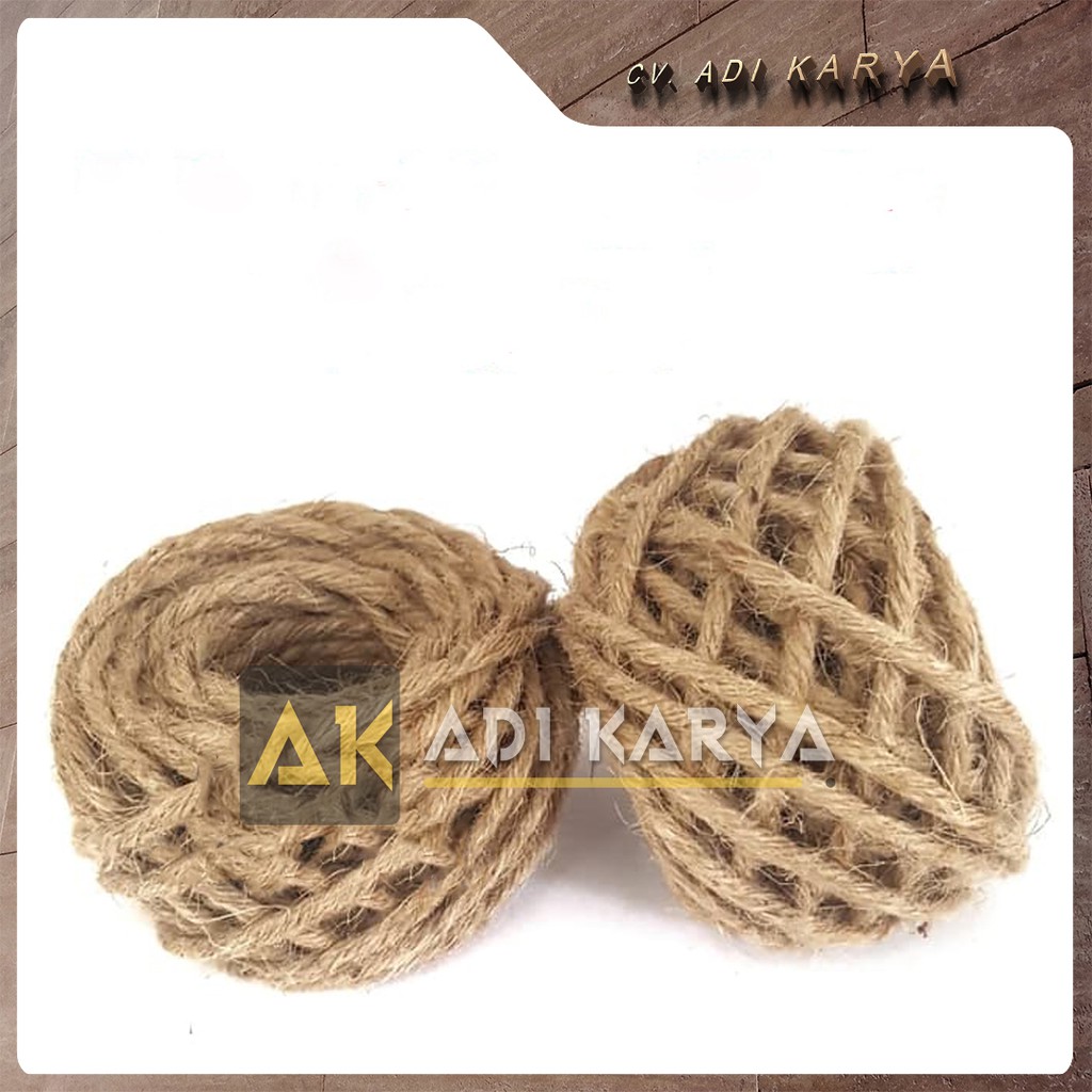 Jual Tali Goni 8 Ply Size 5 mm 10 m Tali Rami Jute Rope Hemp Rope Tali ...