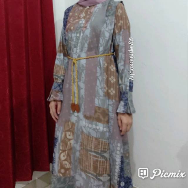 Jual Lembaran Dress in Aurora / ria miranda look alike | Shopee Indonesia