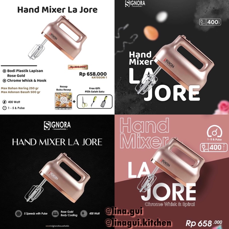 Jual HAND MIXER LA JORE SIGNORA | Shopee Indonesia