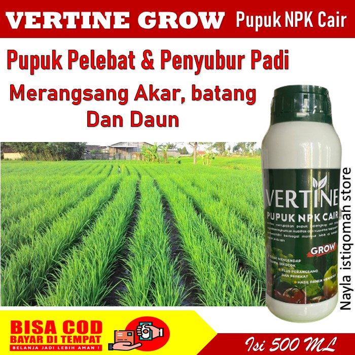 Jual PROMO Pupuk Vertine Grow Penyubur Padi - Obat Semprot Penyubur ...