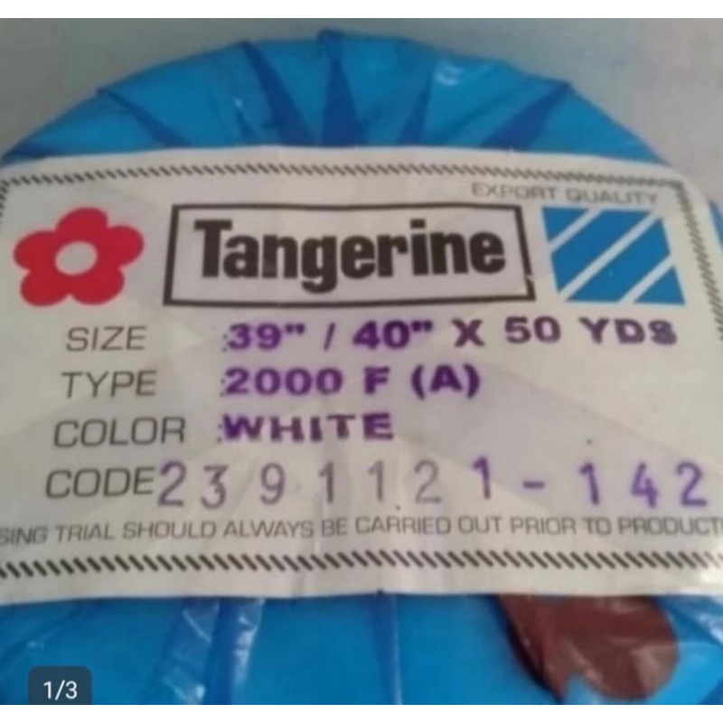 Jual kain keras interlining fislin lem 2000f tangerine fislin meteran ...