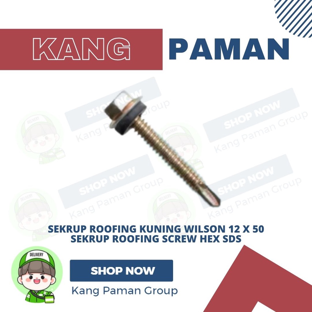Jual Sekrup Roofing Kuning Wilson 12 x 50 sekrup roofing screw Hex sds ...