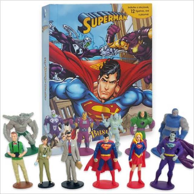 Jual Superman busy book activity education game figure story playmat ...