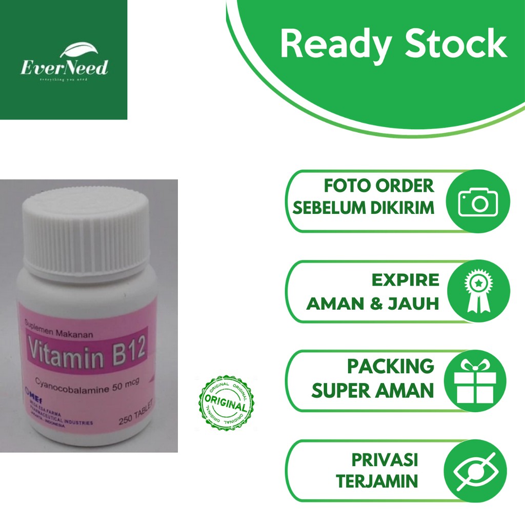 Jual Vitamin B12 MEF per botol 250 tablet | Shopee Indonesia
