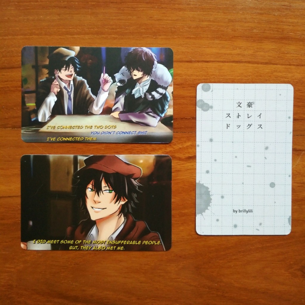 Jual Bungou Stray Dogs Photocard / Anime Photocard / Ranpo & Poe (by ...