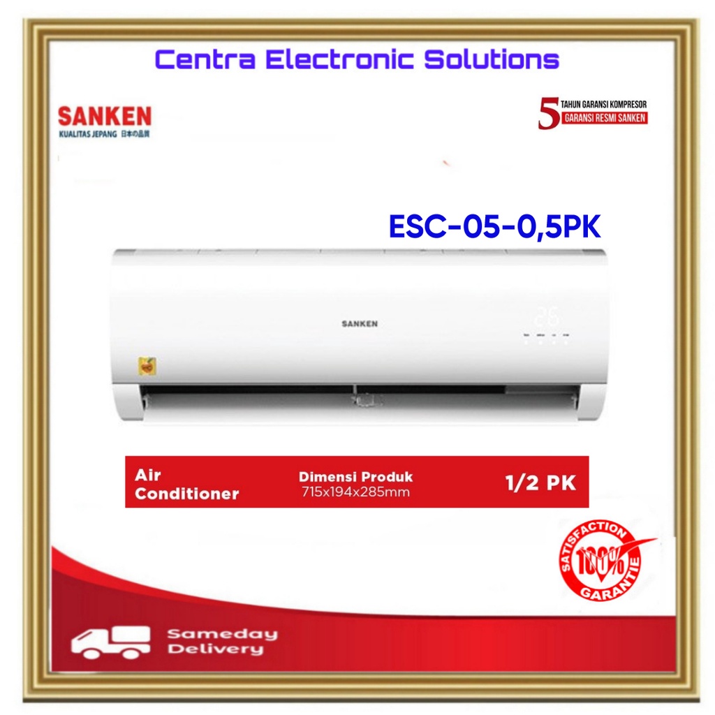 Jual Ac Sanken ESC-05 1/2PK Air conditioner Sanken ESC 05-Unit Only | Shopee Indonesia