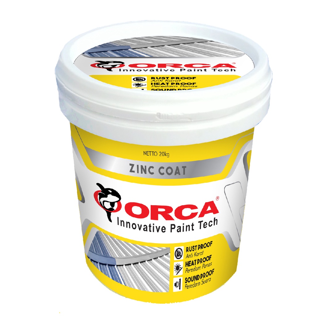 Jual ORCA ZINC COAT Cat Peredam Panas untuk Atap Tangki Dinding ...