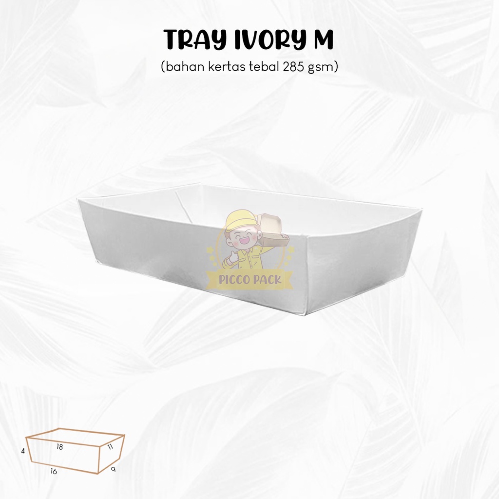 Jual Tray Ivory Paper Tebal / Piring Kertas - Size M - Tidak Perlu ...