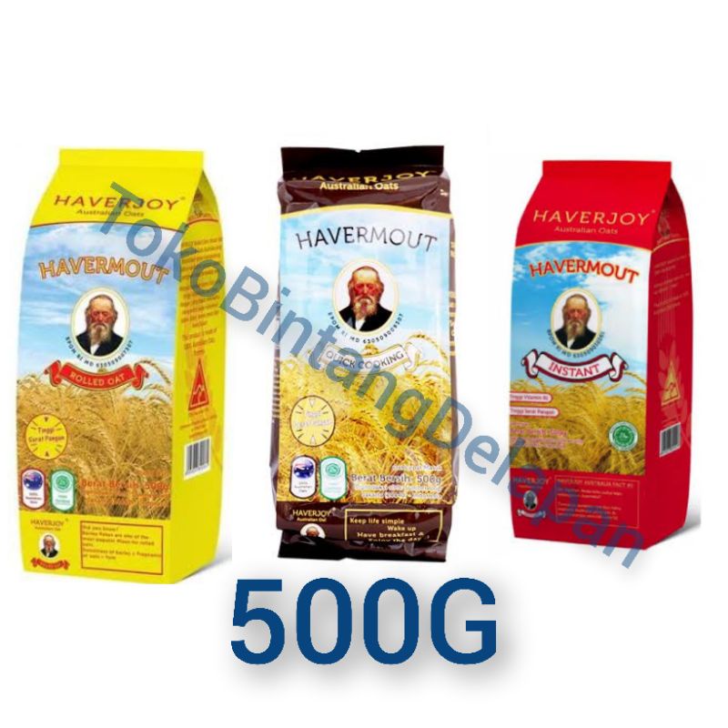 Jual Havermout Haverjoy 500g (Quick Cooking / Rolled Oats / Instant ...