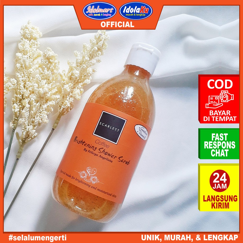 Jual IDOLAKU Scarlett Whitening Shower Scrub Coffee 300ml | Shopee ...
