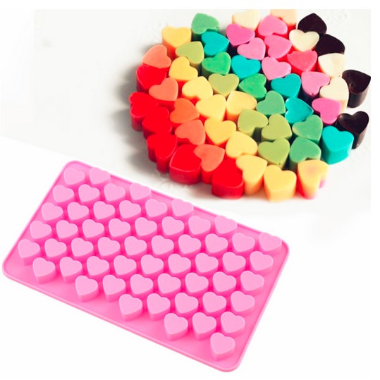 Jual Cetakan silikon coklat es puding silicone karakter Mini Hati love ...