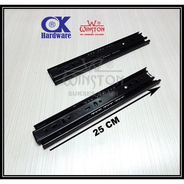 Jual Rel / Rail Laci Ball Bearing Double Track RD OK Hardware 45mm ...