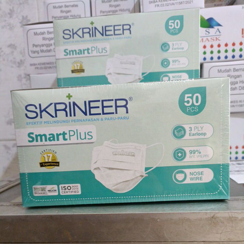 Jual 50 PCS MASKER SKRINEER EARLOOP MASKER 3PLY MASKER MEDIS MASKER ...