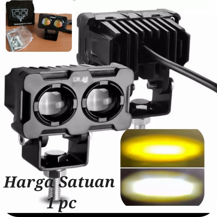 Jual Lampu Laser D2 Laser MotoLed Moto led Double Premium Putih Kuning ...