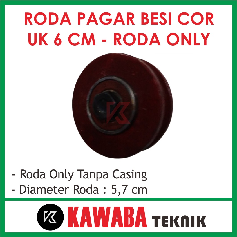Jual Roda Pagar Besi Cor ukuran 6 diameter 5,7 cm RODA ONLY TANPA ...