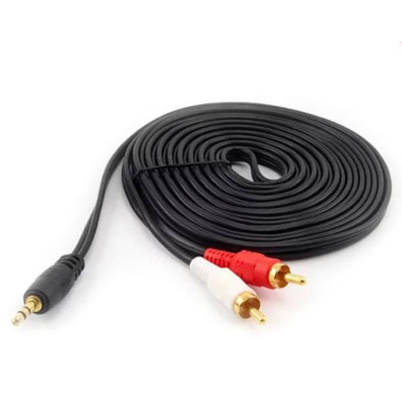 Jual Kabel Audio To 2 Rca Gold Plated / Kabel Jack 2in1 Aux Audio - Rca ...