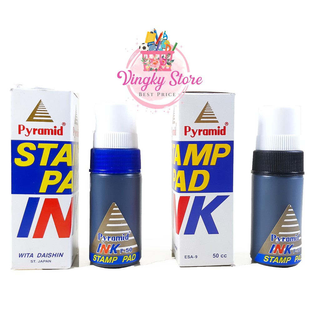 Jual Tinta Stampel / Stamp Pad Ink Pyramid 50cc | Shopee Indonesia