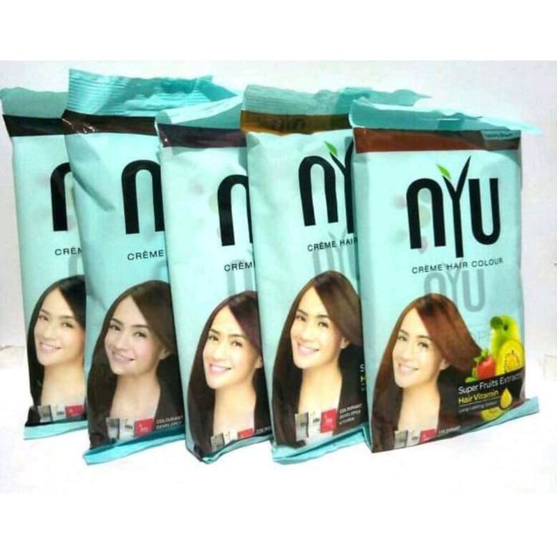 Jual NYU Creme Hair Colour Sachet / Pewarna Rambut Sachet / Semir ...