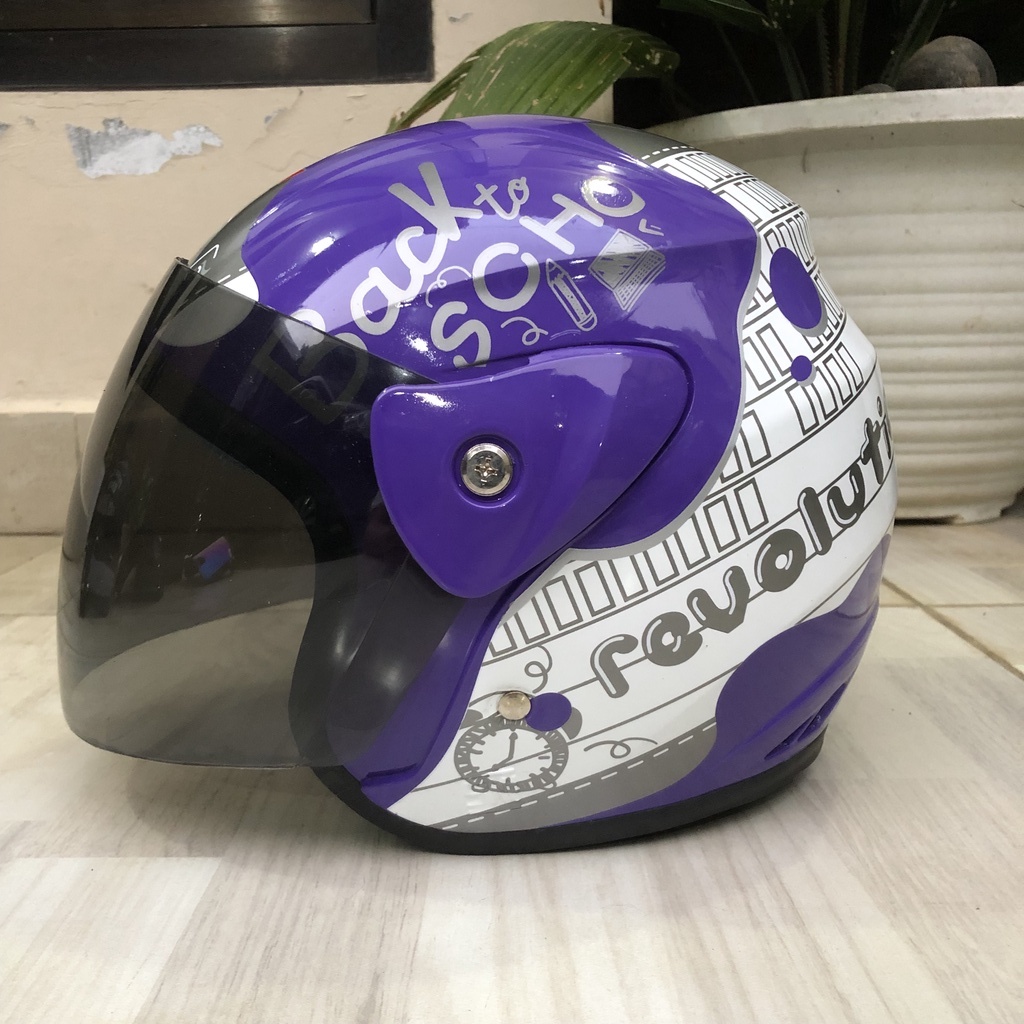 Jual HELM BOGO REVOLUTION HELM HALF FACE MOTIF KEREN MODIS | Shopee ...