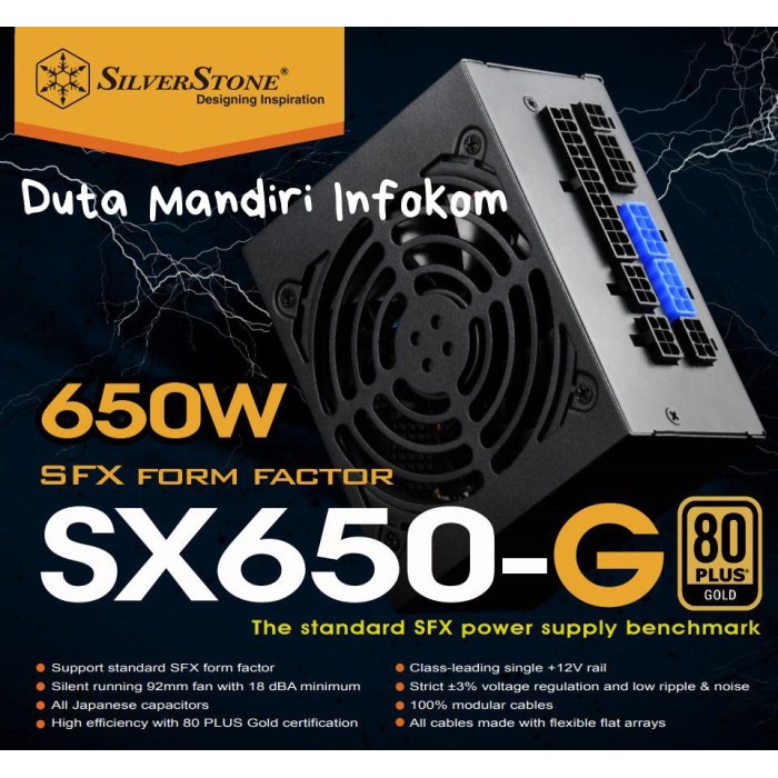 Jual Silverstone SX650-G 650Watt 80+ Gold Full Modular - SFX Power ...