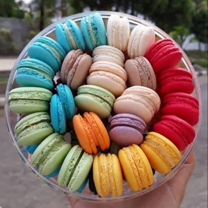 Jual Baby Mini Macaroon Macaron Toples isi 50 Cookies Kue Kering ...