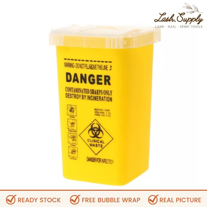 Jual SHARP CONTAINER 1L Danger Box Tempat Sampah Limbah Jarum Medis ...