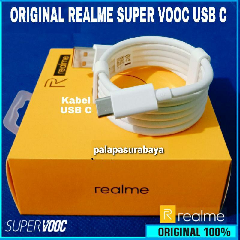 Jual Kabel Data Realme SUPER VOOC Type C Realme 5 Pro / 6i / 6 Pro / 7i ...