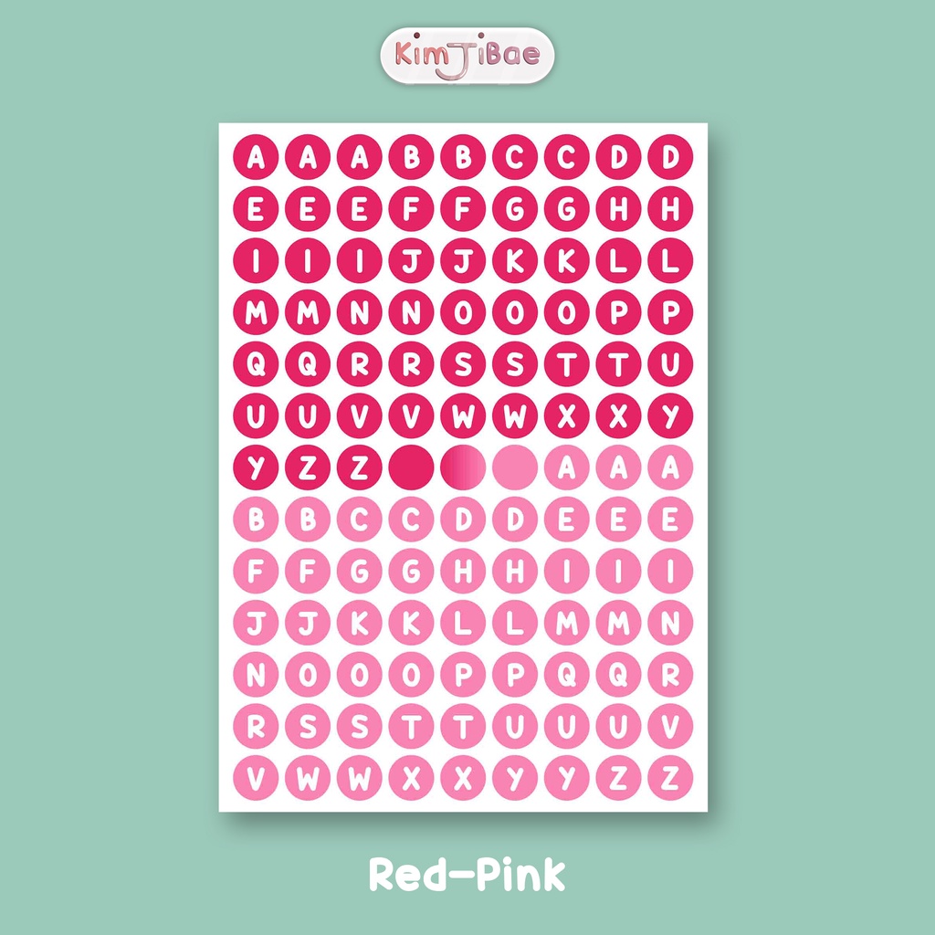 Jual Stiker Alfabet Bulat, Dot Alphabet, Round Sticker | Shopee Indonesia