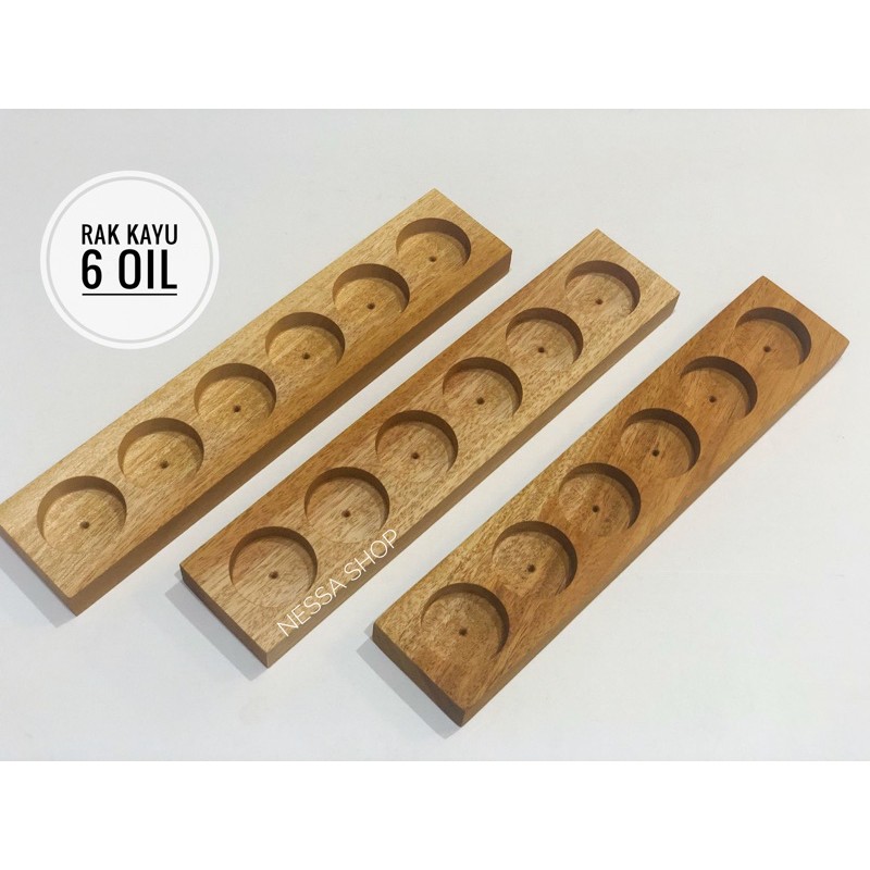 Jual Rak Oil Kayu/ Rak Essential Oil/ Rak Display OIl/ Rak Kayu 6 oil ...