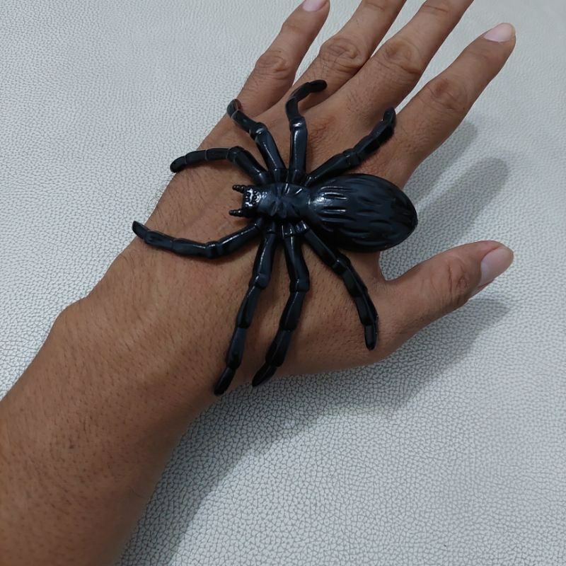 Jual Mainan Anak Laba Laba Karet Mirip Asli/Mainan Prank Laba Laba Hitam Mirip Asli | Shopee ...