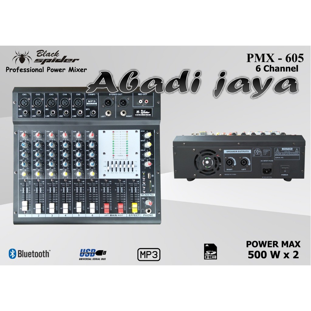 Jual POWER MIXER PMX605 6 CHANNEL 1000 WATT PMX 605 PMX605 ORIGINAL | Shopee Indonesia