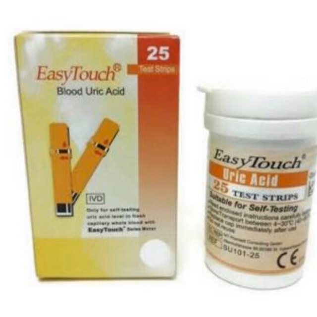 Jual STRIP URIC ACID / ASAM URAT EASY TOUCH (1 BOX ISI 25 PCS ...
