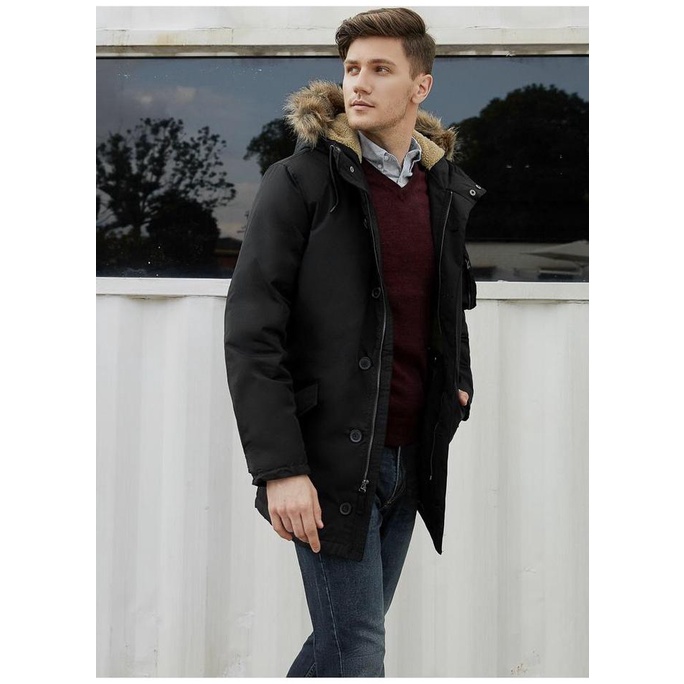 Jual JAKET OLD NAVY GOOSE DOWN HOODED PARKA JACKET BLACK ORIGINAL ...