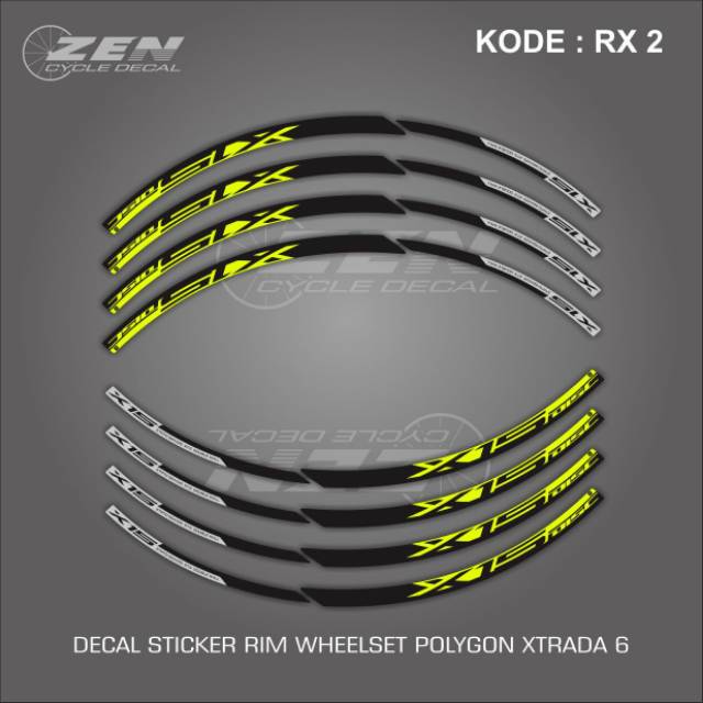 Jual DECAL STICKER RIM WHELSEED POLYGON XTRADA 6 KODE RX2 | Shopee ...