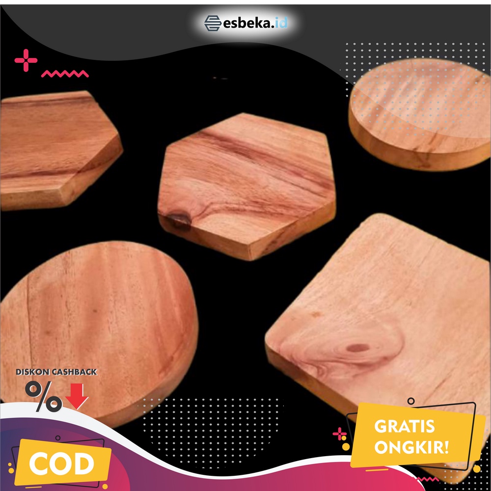Jual Wood Coaster - Tatakan Gelas Kayu - Kayu Mahoni 10 cm | Shopee ...