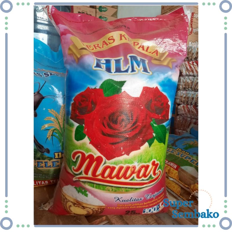 Jual BERAS 25KG / 25 KG BERAS KEPALA HLM CAP MAWAR BERKUALITAS MAKASSAR ...