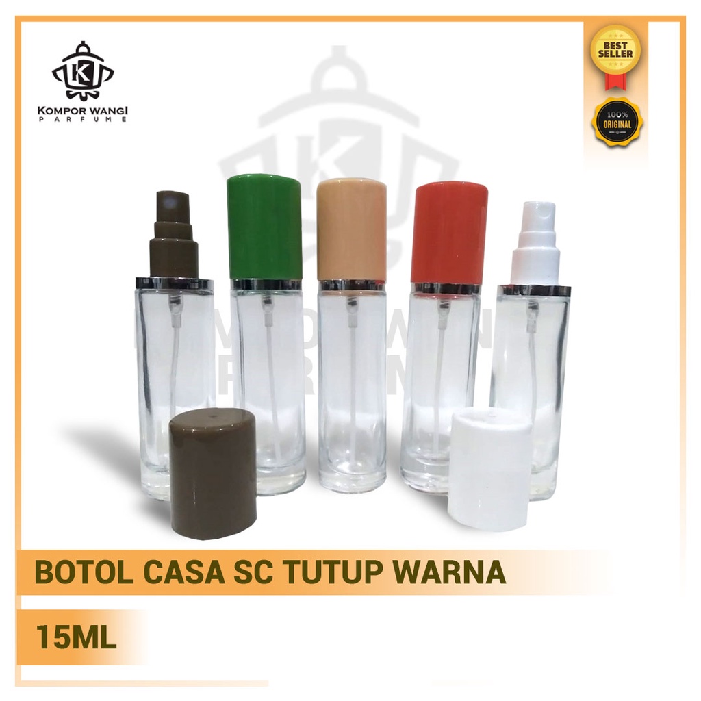 Jual [PERLUSIN] BOTOL CASA HM SC TUTUP WARNA 15 ML BOTOL KOSONG BENING ...