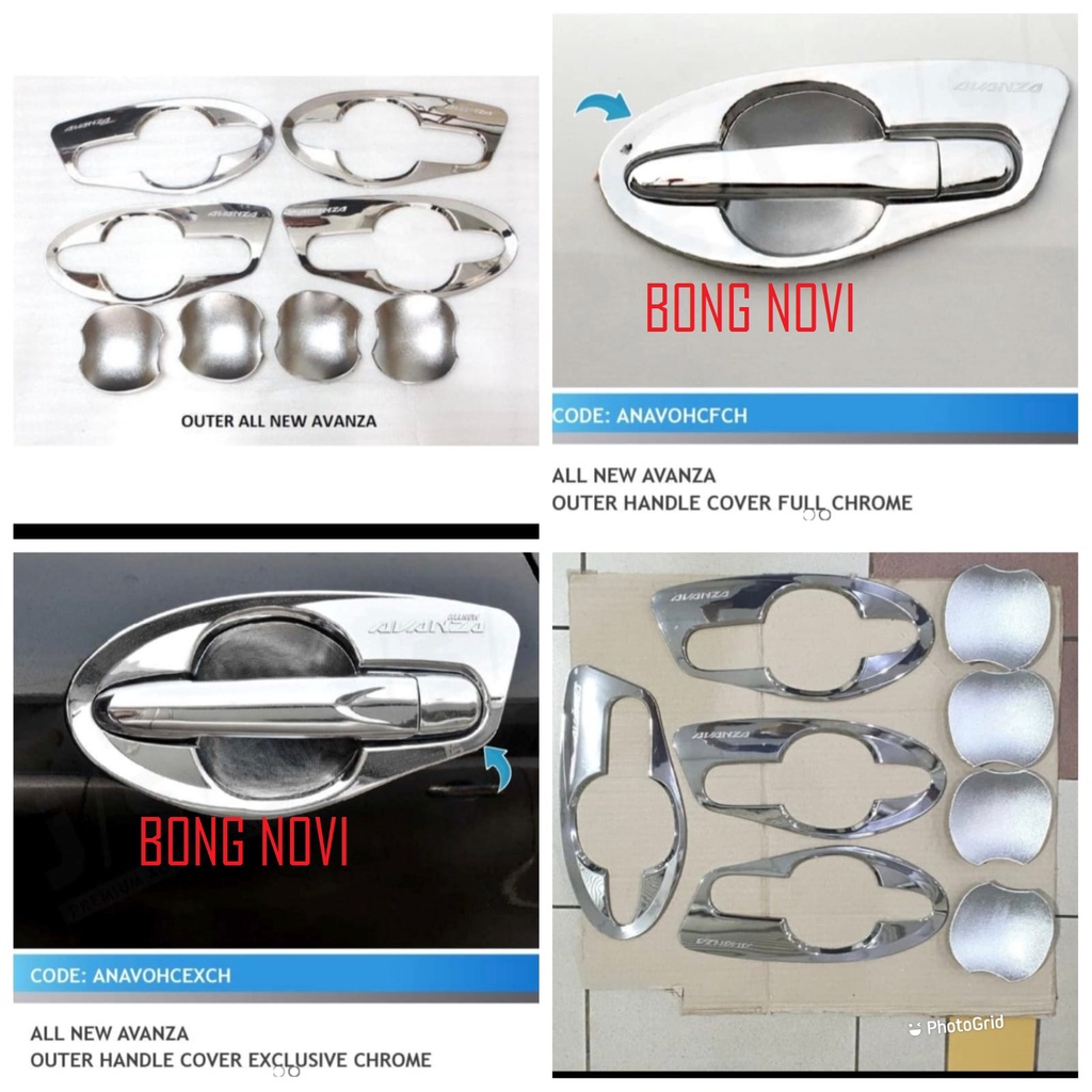 Jual Outer Cover Mangkok Pintu All New Avanza 2012 sampai 2021 - Chrome | Shopee Indonesia