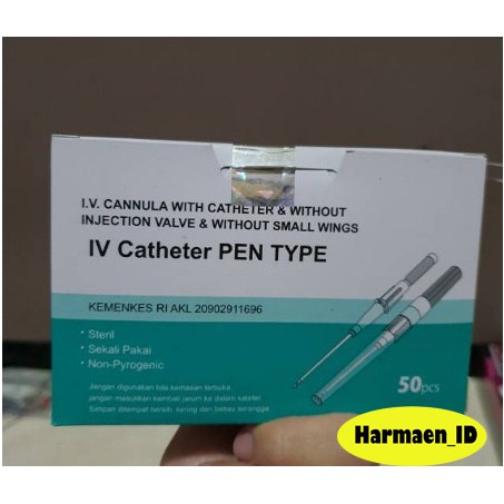 Jual IV catheter onemed PEN TYPE/ SUNTIKAN INFUS / ABOKET | Shopee ...