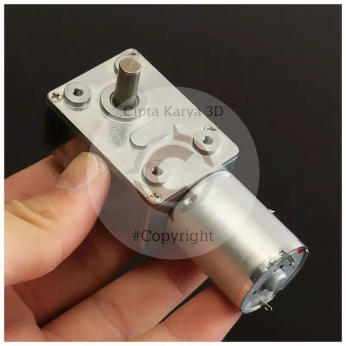 Jual Reduction Motor Worm Turbo Geared Gearbox Reducer DC 12V 2Rpm ...