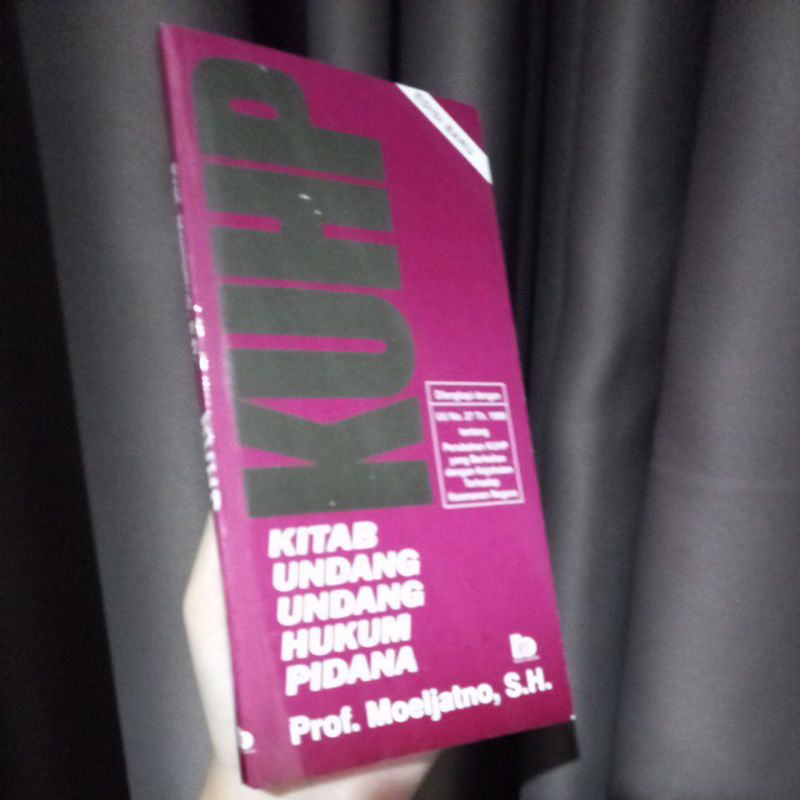 Jual KitabUU KUHP prof.Moeljatno | Shopee Indonesia