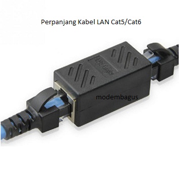 Jual RJ45 Coupler Barrel Connector LAN Extension Cat5 Cat6 Network ...