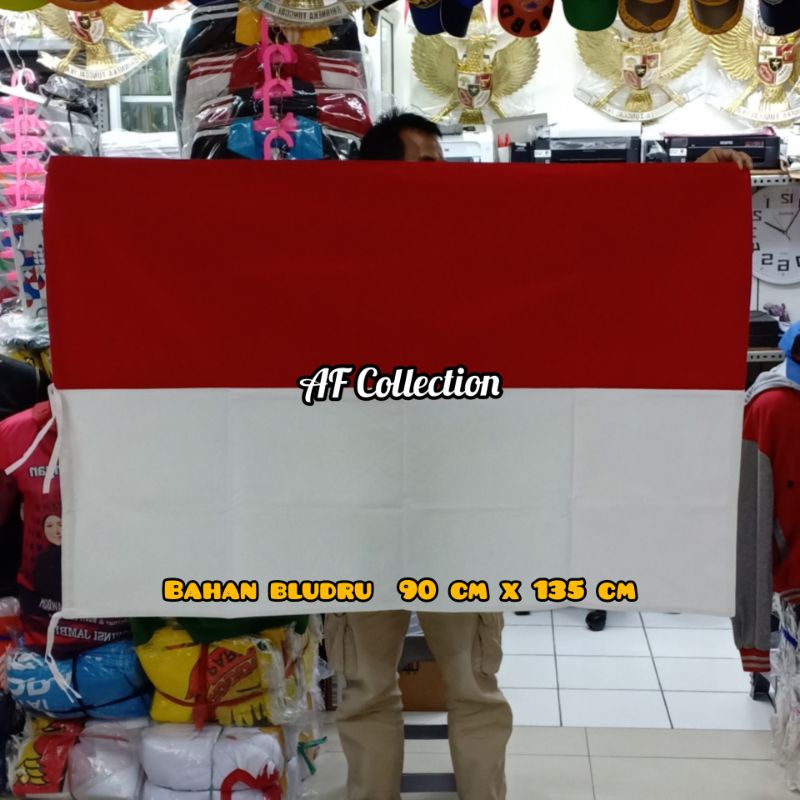 Jual Bendera Merah Putih Bahan Bludru 90 cm x 135 cm Bolak - Balik ...