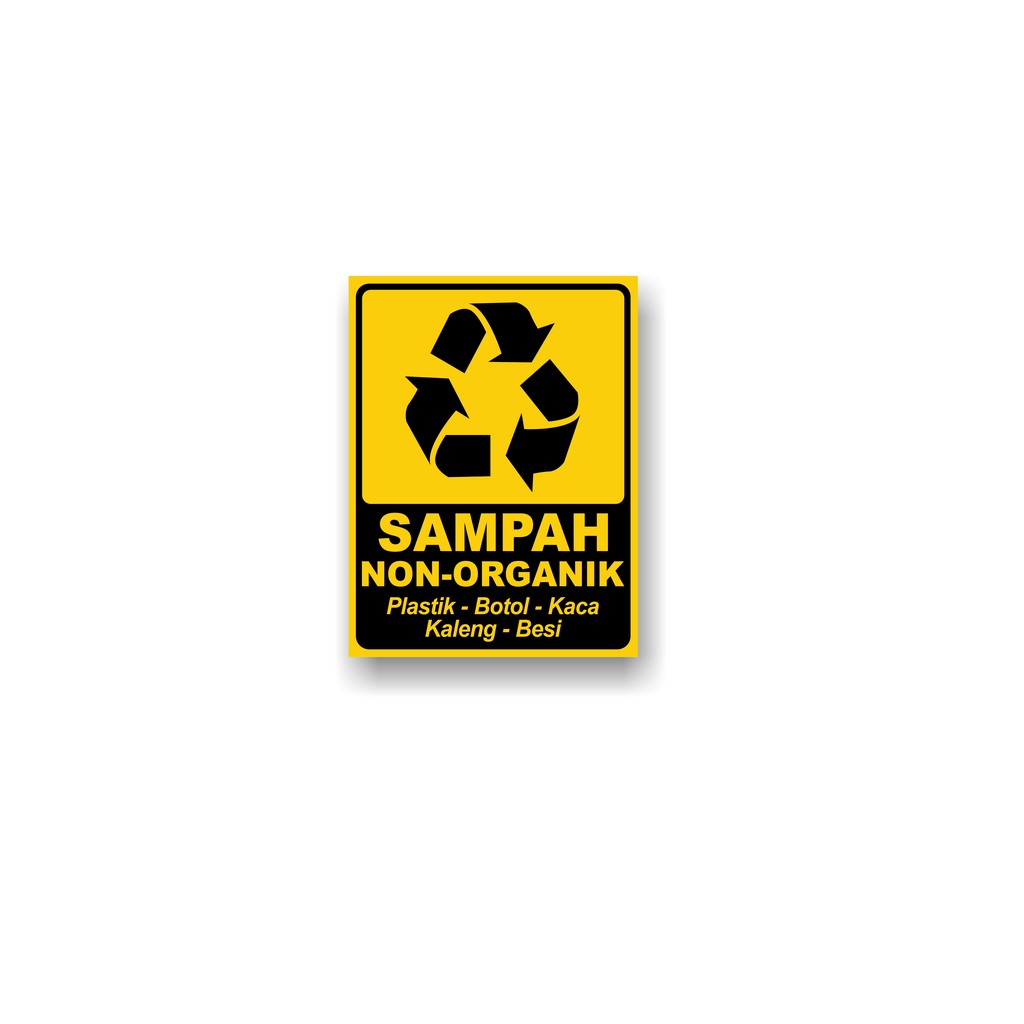 Jual Sticker Tempat Sampah Organik Non Organik Sampah Medis | Shopee ...