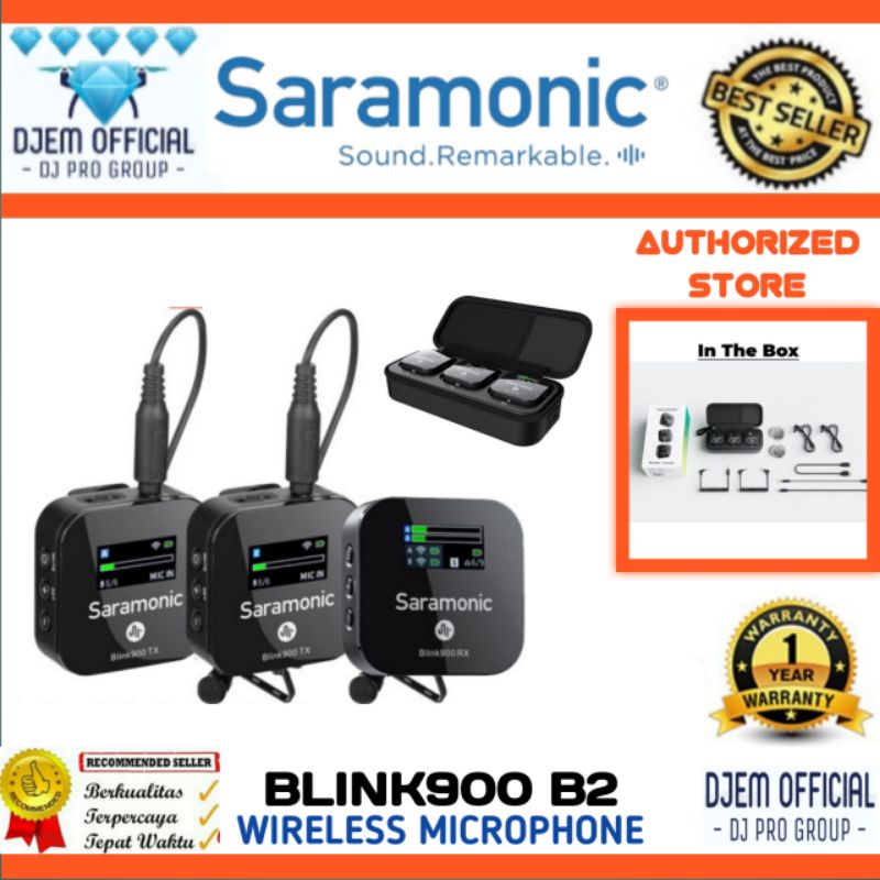Jual SARAMONIC Blink 900 B2 2.4GHz Dual Channel Wireless Microphone ...
