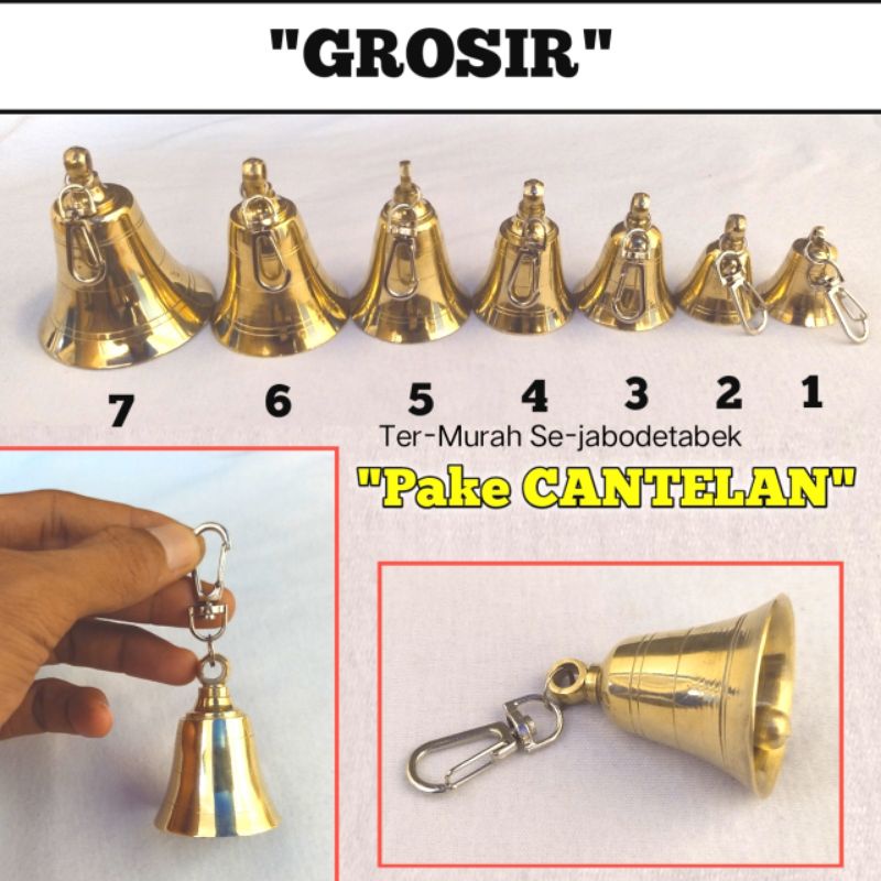 Jual lonceng Kuningan gantungan kunci bel pintu pagar bandul hewan ...