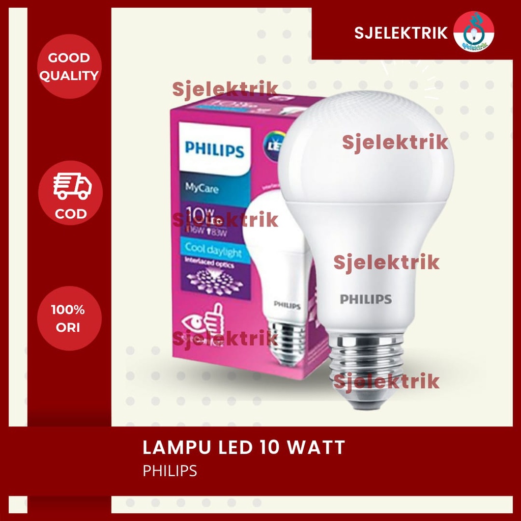 Jual Lampu LED Philips 10 watt / bohlam 10w / philips putih 10 w/ Bulb LED 10 w philip led 10w ...